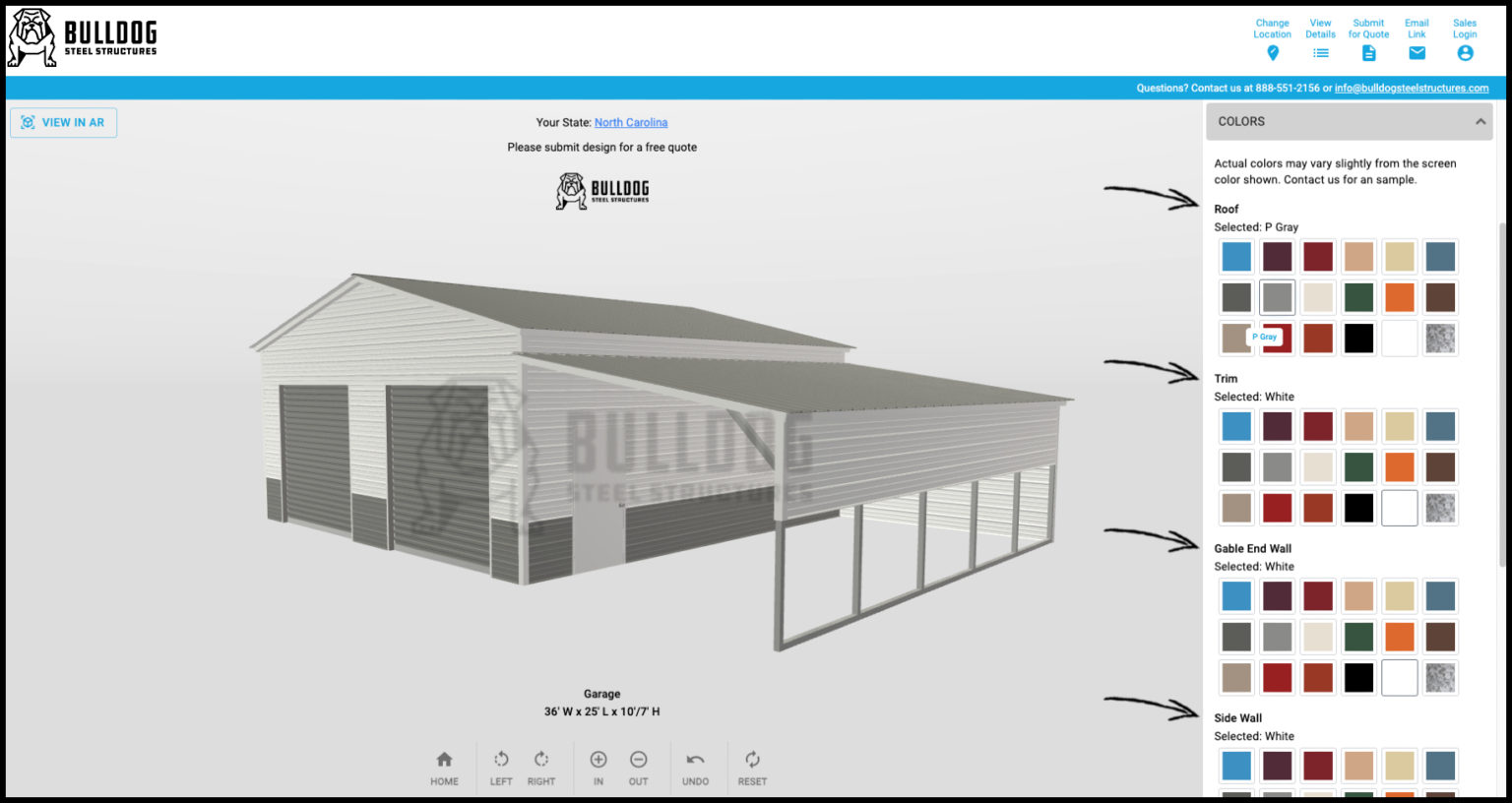 Free Online 3D Metal Garage Tool | Build Your Own Garage